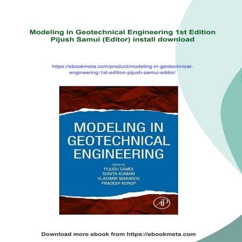 Modeling in Geotechnical Engineering 1st Edition Pijush Samui (Editor ...