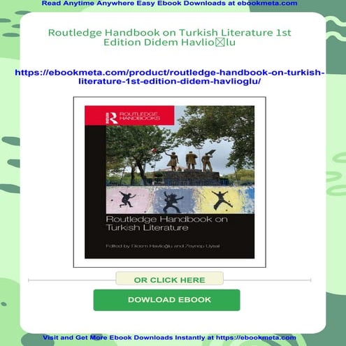 Routledge Handbook on Turkish Literature 1st Edition Didem Havlioğlu | PDF