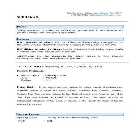 Sudhakar_Resume | DOCX