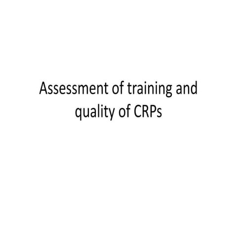 Presentation on CRP Assessment | PPTX | Infectious Diseases | Diseases ...