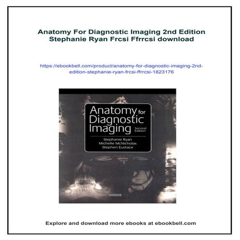 Anatomy For Diagnostic Imaging 2nd Edition Stephanie Ryan Frcsi Ffrrcsi ...