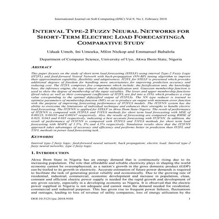 Interval Type 2 Fuzzy Neural Networks For Short Term Electric Load Forecasting A Comparative