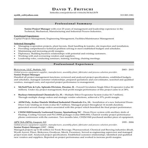 Resume for Frederick A Volmar 3-30-15 | DOCX