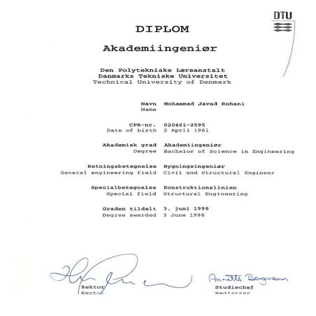 Uddannelsesbevis (2) | PDF