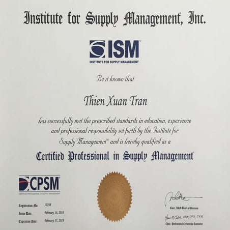 CPSM Certificate | PDF