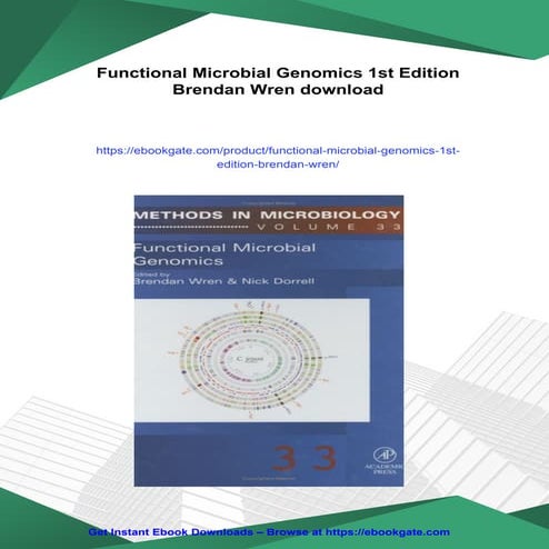 Functional Microbial Genomics 1st Edition Brendan Wren | PDF