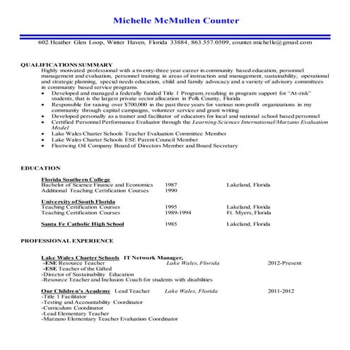 MMC Resume 3-16 | DOCX