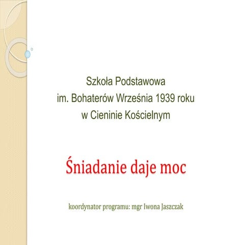 Śniadanie Daje Moc | PPT