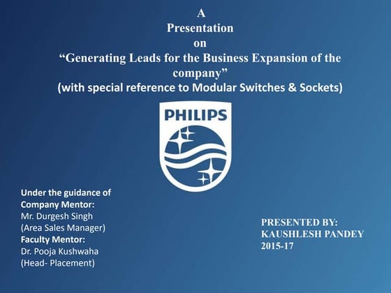 Philips presentation ppt | PPTX | Home Appliances | Home & Garden