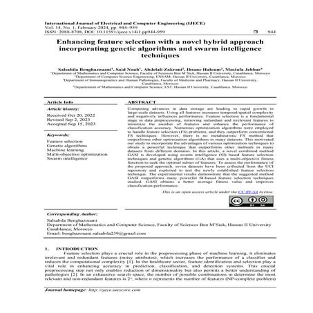 Enhancing Feature Selection With A Novel Hybrid Approach Incorporating Genetic Algorithms And