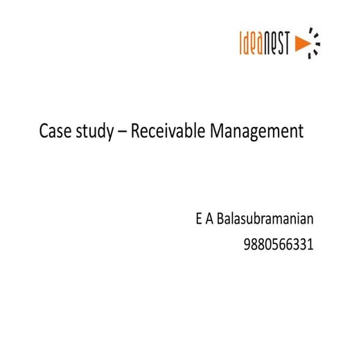 Case study - Receivable Management | PDF