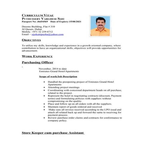Sijo Varghese - CV | DOC