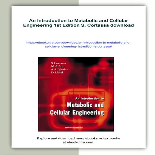 An Introduction to Metabolic and Cellular Engineering 1st Edition S ...