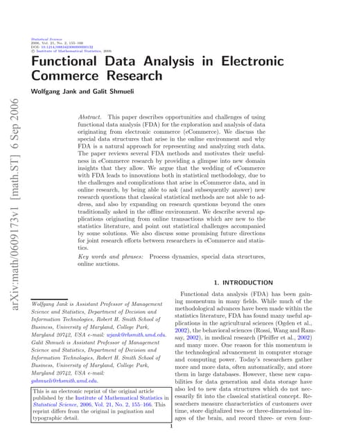Functional Data Analysis | PPTX