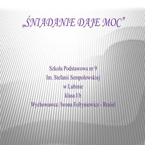 Śniadanie Daje Moc | PPT