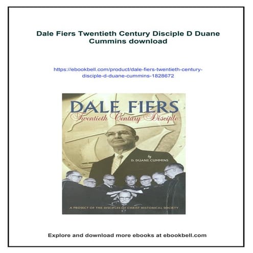 Dale Fiers Twentieth Century Disciple D Duane Cummins | PDF