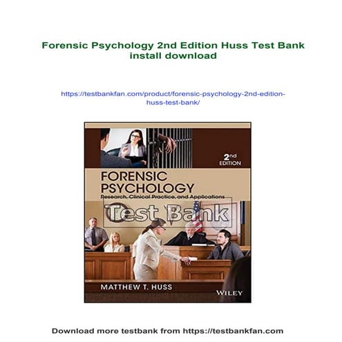 Forensic Psychology 2nd Edition Huss Test Bank | PDF