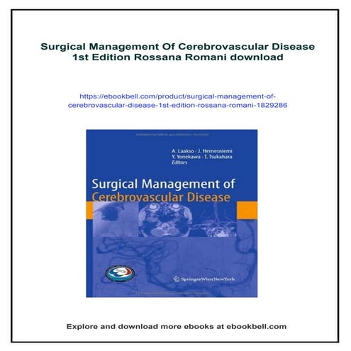 Surgical Management Of Cerebrovascular Disease 1st Edition Rossana Romani | PDF