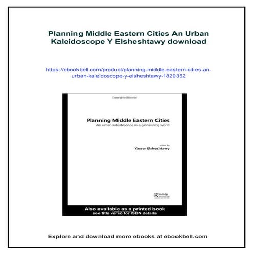 Planning Middle Eastern Cities An Urban Kaleidoscope Y Elsheshtawy | PDF
