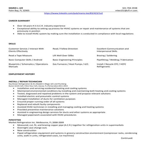 MARIO J.Resume | PDF