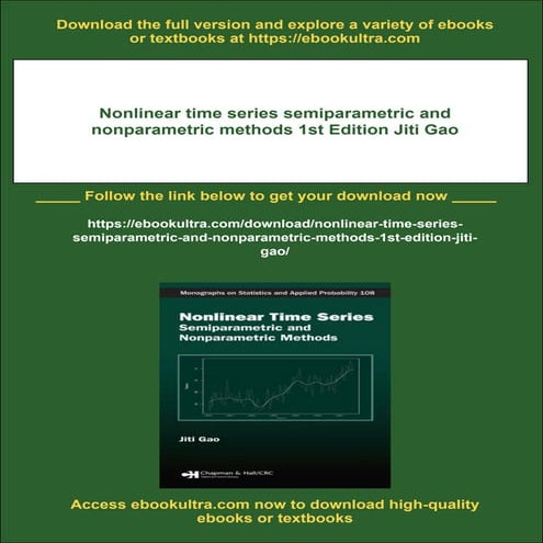Nonlinear time series semiparametric and nonparametric methods 1st Edition Jiti Gao | PDF