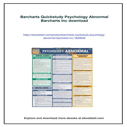 Barcharts Quickstudy Psychology Abnormal Barcharts Inc | PDF