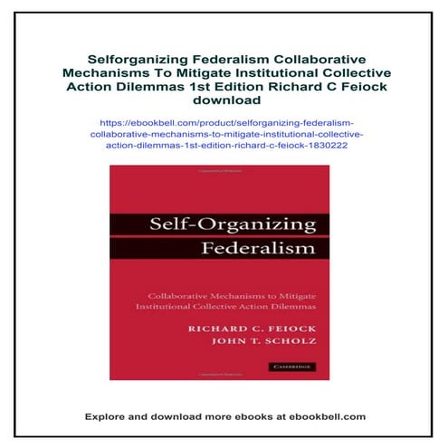 Selforganizing Federalism Collaborative Mechanisms To Mitigate ...