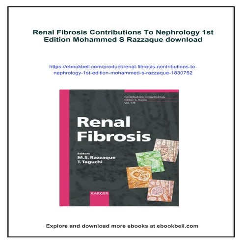Renal Fibrosis Contributions To Nephrology 1st Edition Mohammed S ...