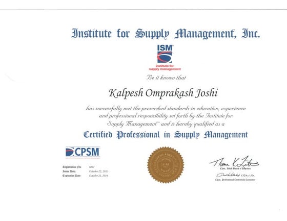 4 CPM Certificate | PPT