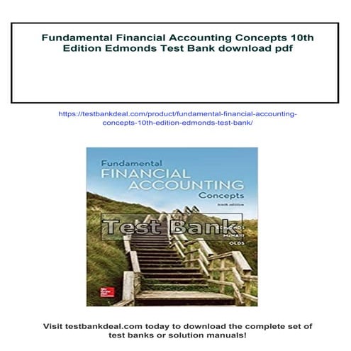 Fundamental Financial Accounting Concepts 10th Edition Edmonds Test ...