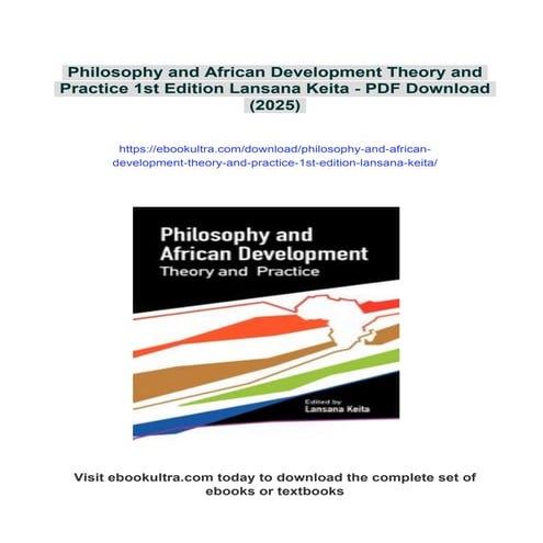 Philosophy and African Development Theory and Practice 1st Edition ...