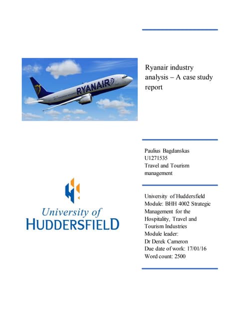 Business Strategic Analysis of RyanAir | PPT