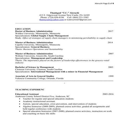 Angela Ferrell - Resume | DOC