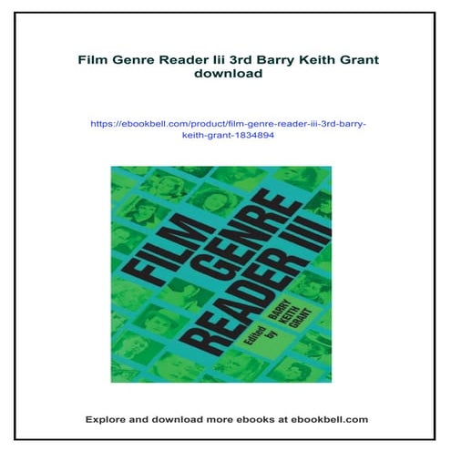 Film Genre Reader Iii 3rd Barry Keith Grant | PDF