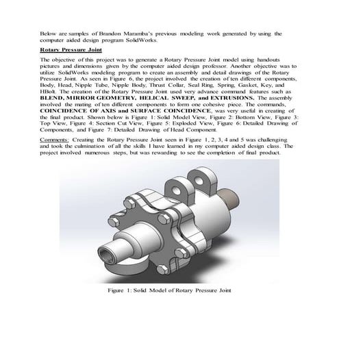 Brandon Maramba's SolidWorks Samples | PDF