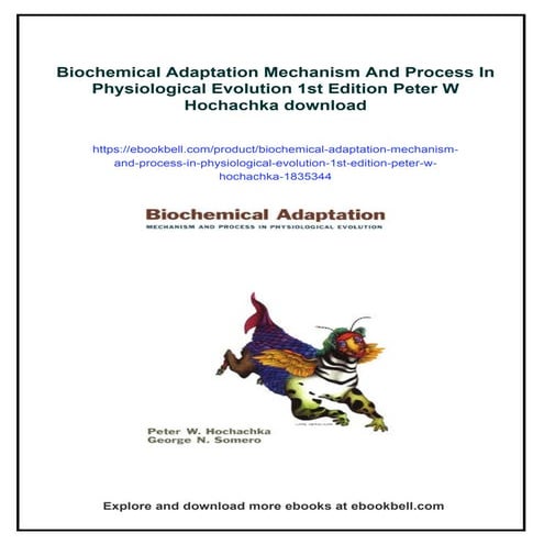 Biochemical Adaptation Mechanism And Process In Physiological Evolution ...