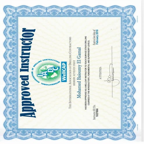 Well Cap Certificate | PDF