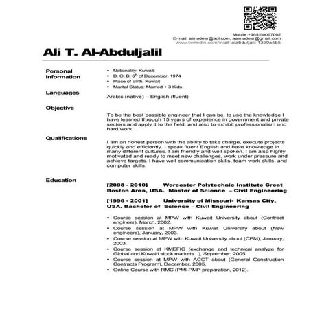 Resume Ali | PDF