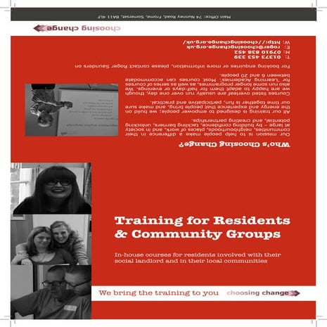 Training for Residents and Community Groups | PDF