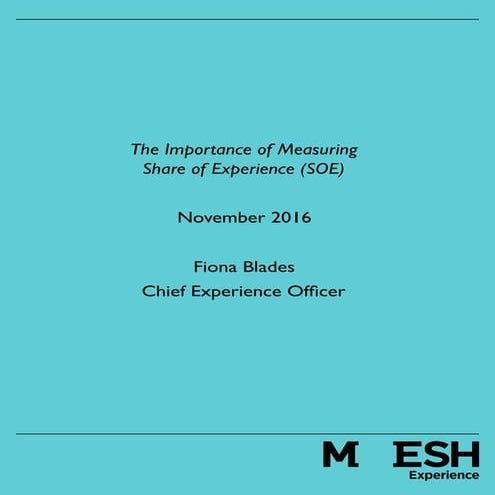 The Importance of Measuring SOE | PDF