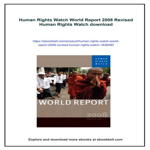 Human Rights Watch World Report 2008 Revised Human Rights Watch | PDF