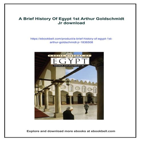A Brief History Of Egypt 1st Arthur Goldschmidt Jr | PDF