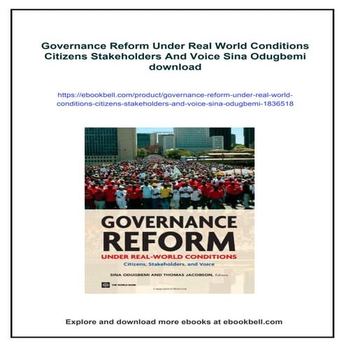 Governance Reform Under Real World Conditions Citizens Stakeholders And ...