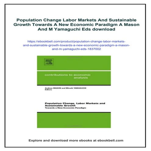 Population Change Labor Markets And Sustainable Growth Towards A New ...