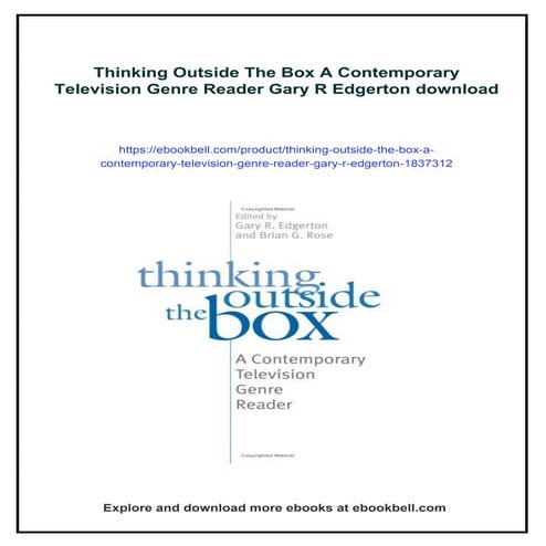 Thinking Outside The Box A Contemporary Television Genre Reader Gary R ...