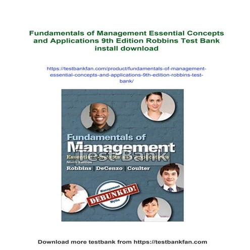 Fundamentals of Management Essential Concepts and Applications 9th ...
