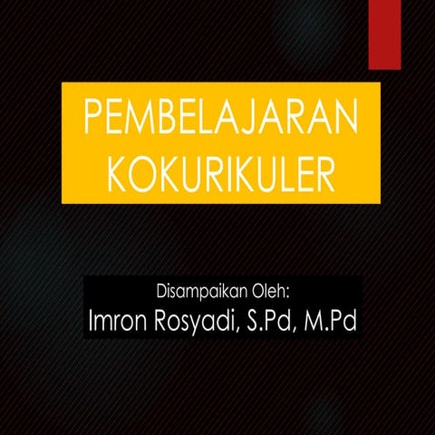 Rancangan Kegiatan Kokurikuler SMP N 1 Karanggede | PPTX