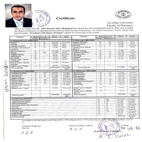 Bachelor Transcript Records | PDF