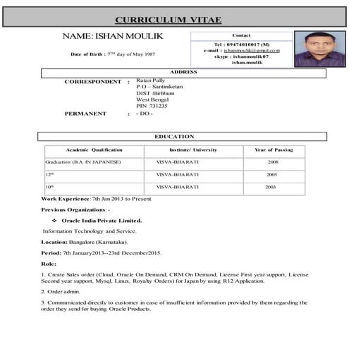 Curriculum Vitae | DOCX