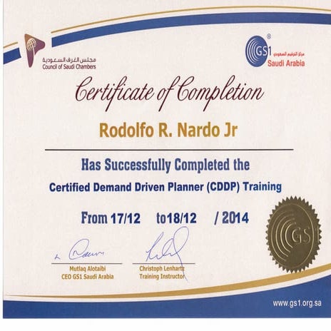 1. CDDP TRAINING CERTIFICATE | PPT